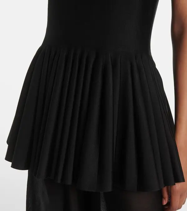 Alaïa Pleated Turtleneck Top
