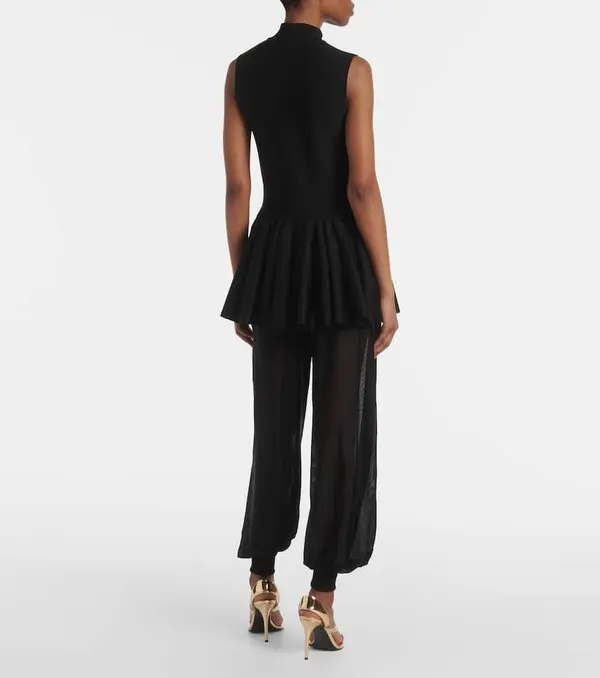 Alaïa Pleated Turtleneck Top