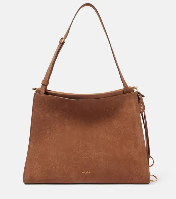 Alaïa Le Click Medium Suede Shoulder Bag - Brown