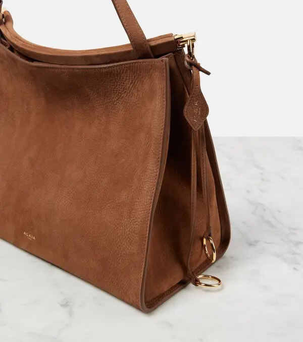 Alaïa Le Click Medium Suede Shoulder Bag - Brown