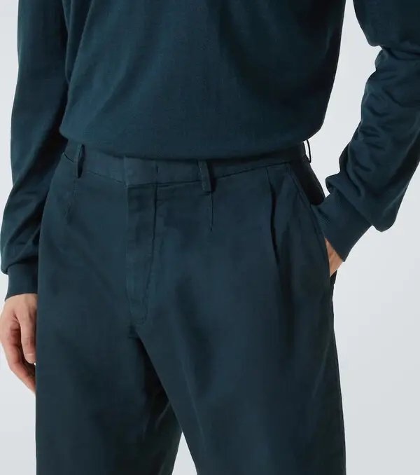 Zegna Cotton-linen Shorts - Blue