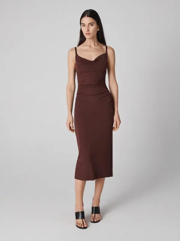 Diane Von Furstenberg Claudia Slip Dress - Chocolate