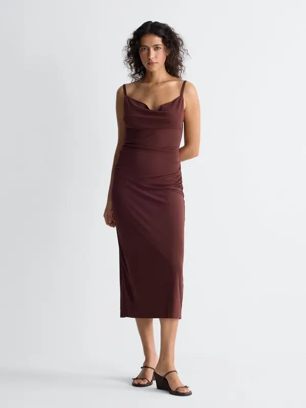 Diane Von Furstenberg Claudia Slip Dress - Chocolate