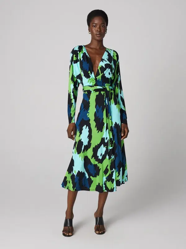 green jersey wrap dress Boden Women's Carla Jersey Wrap Dress in Green main image 0
