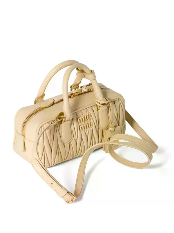 Miu Miu Arcadie Matelassé Tote Bag - Neutrals
