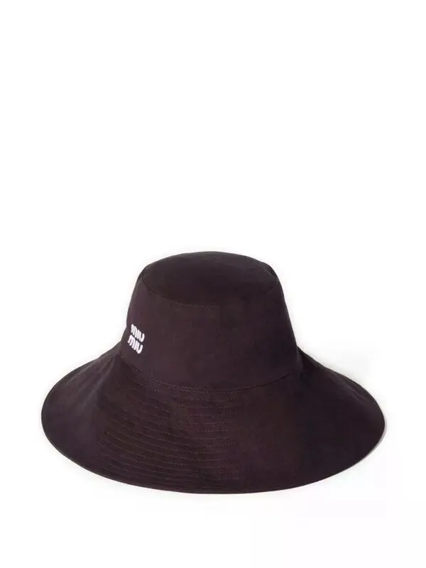 Miu Miu Denim Bucket Hat - Purple