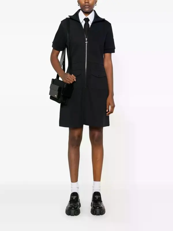 Moncler Piquet Polo Mini Dress - Blue