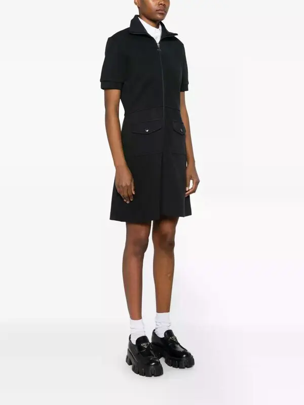 Moncler Piquet Polo Mini Dress - Blue