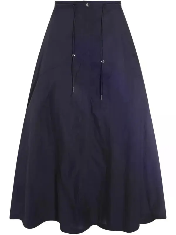 Add Drawstring-waist Skirt - Blue