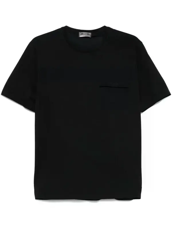 Herno Logo-debossed T-shirt - Black