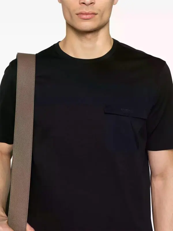 Herno Logo-debossed T-shirt - Black
