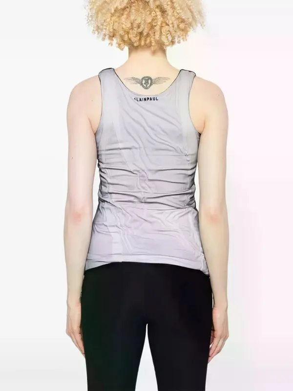 ALAINPAUL Mesh-overlay Tank Top