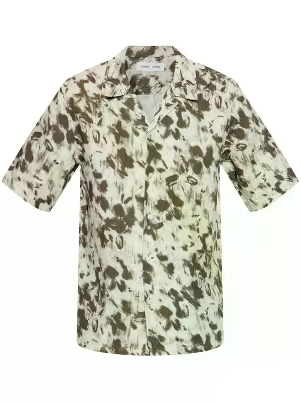 SAMSOE SAMSOE Abstract-print Short-sleeve Shirt