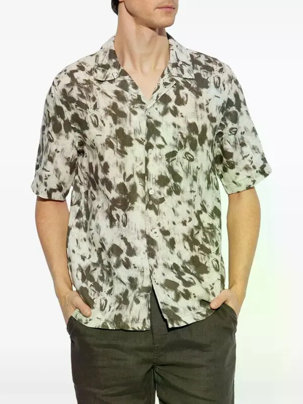 SAMSOE SAMSOE Abstract-print Short-sleeve Shirt