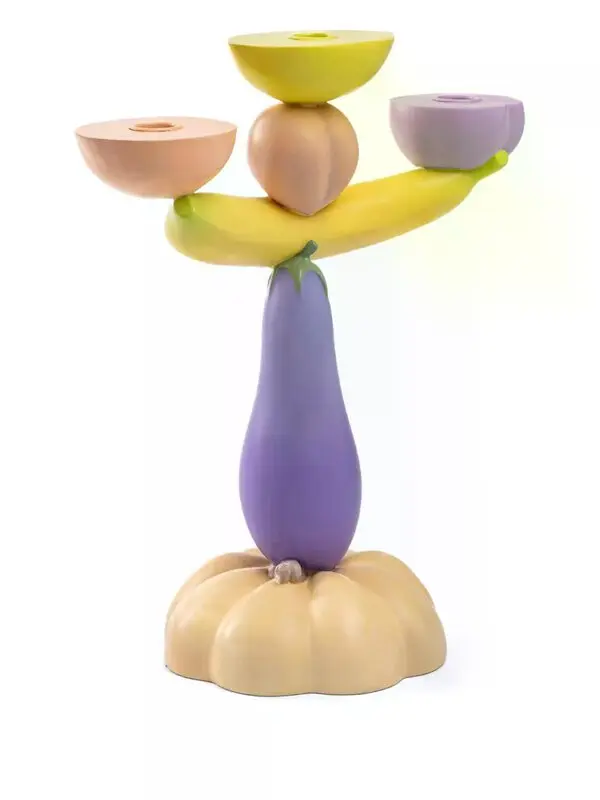 SELETTI Vitamin Aubergine Candlestick