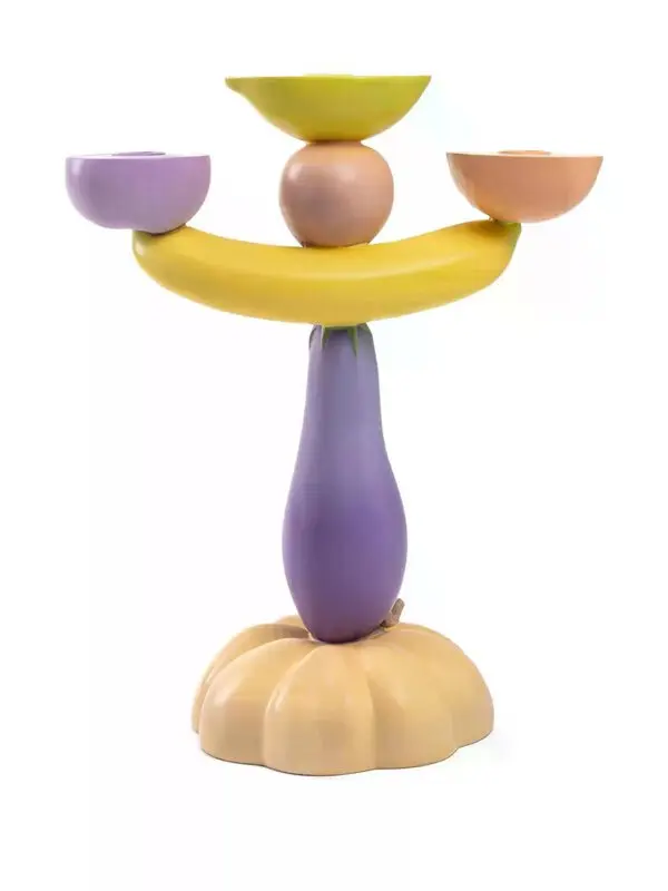 SELETTI Vitamin Aubergine Candlestick