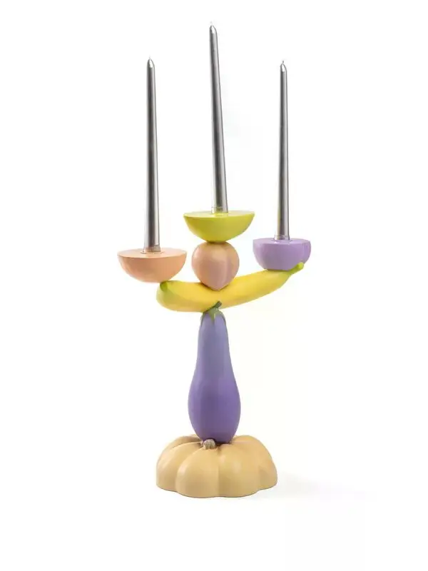 SELETTI Vitamin Aubergine Candlestick