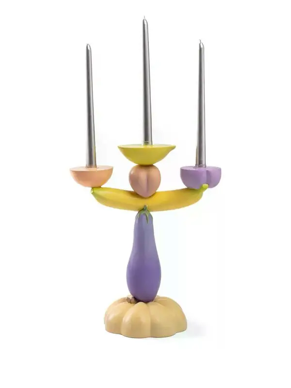 SELETTI Vitamin Aubergine Candlestick