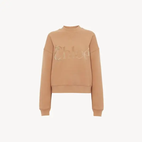 Chloé Logo Cotton Fleece Sweater