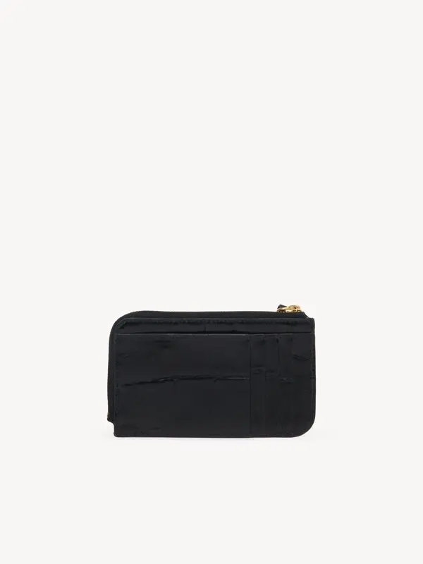 Chloé Alphabet Wallet In Croco-effect Leather