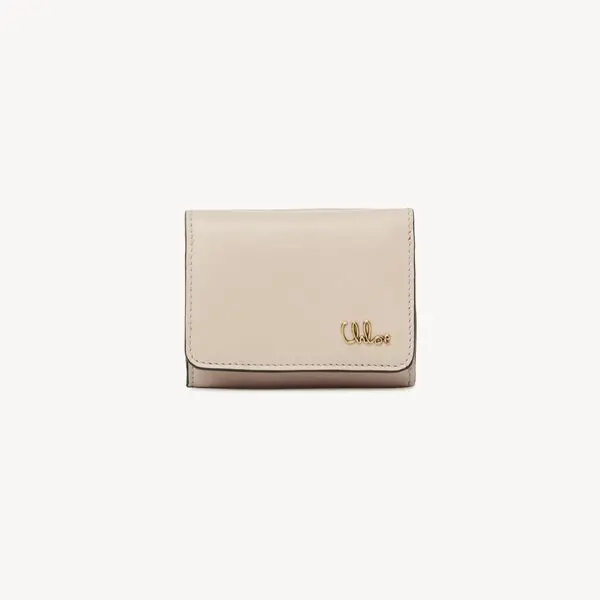 Chloé Mini Iconic Tri-fold In Shiny Leather