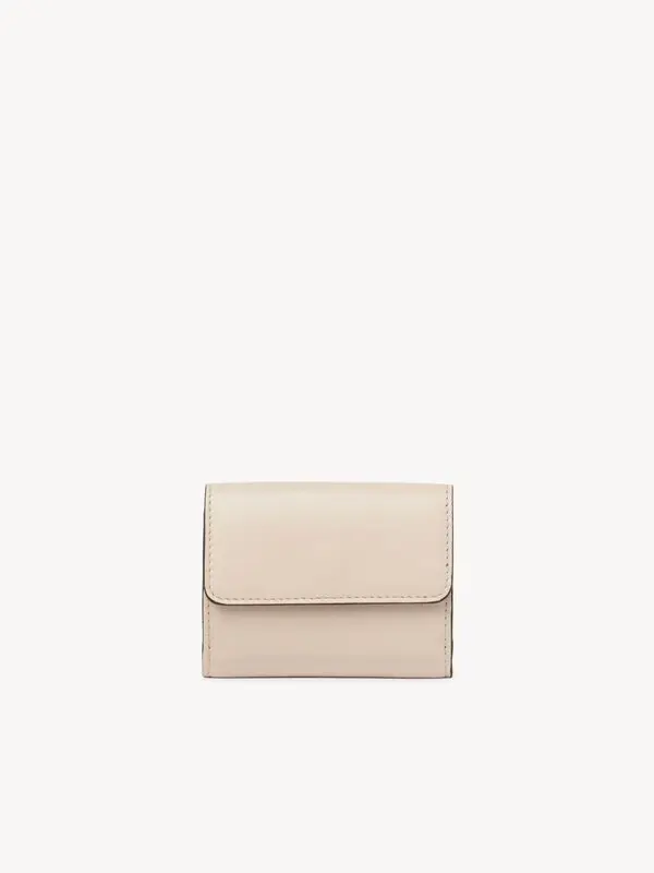 Chloé Mini Iconic Tri-fold In Shiny Leather