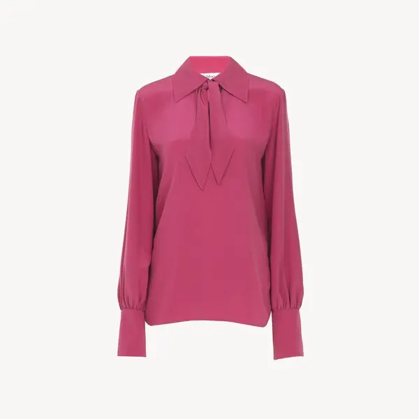 Chloé Scarf-tie Crêpe De Chine Blouse