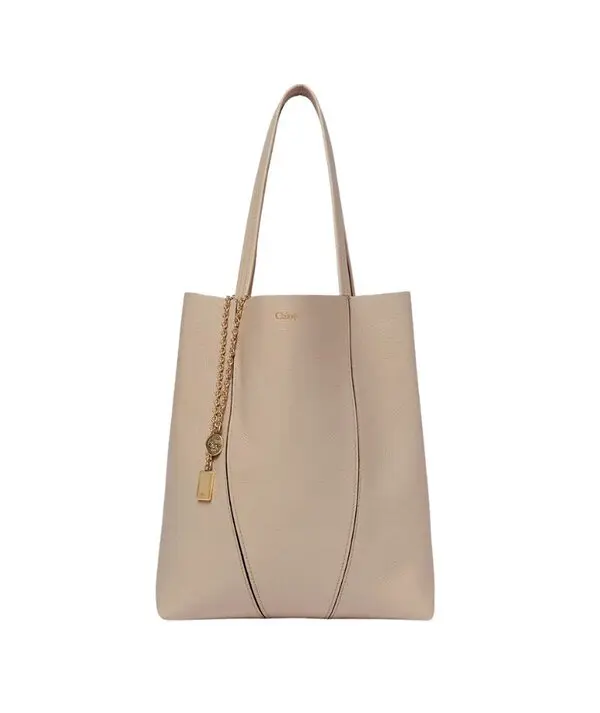 Chloé - CHLOÉ Spin Tote Bag In Grained Leather