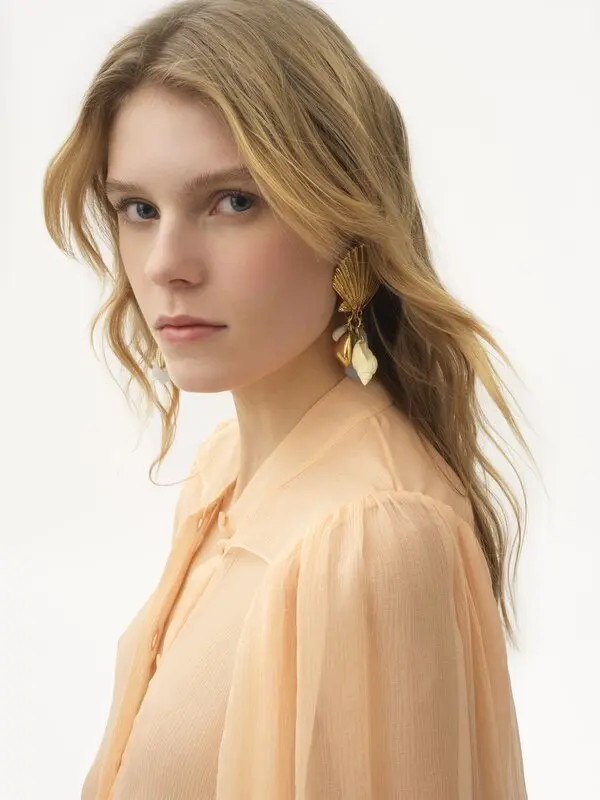 Chloé Shells Dangle Earrings - Purple