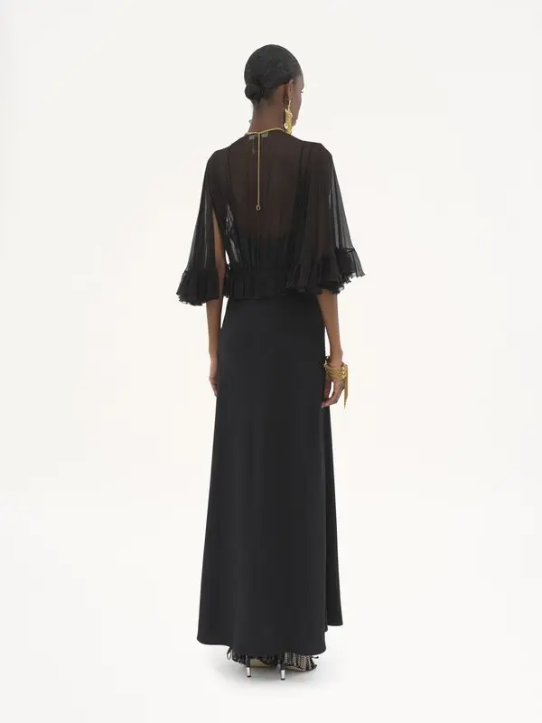 Chloé V-neck Long Dress