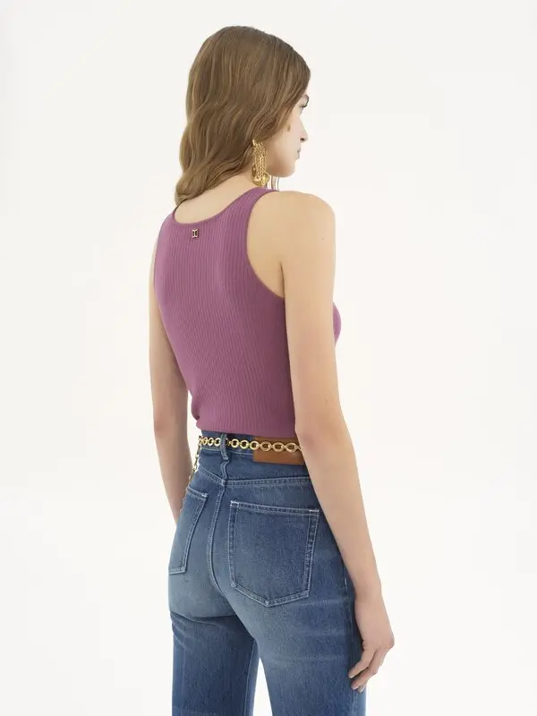 Chloé Tank Top In Wool Knit