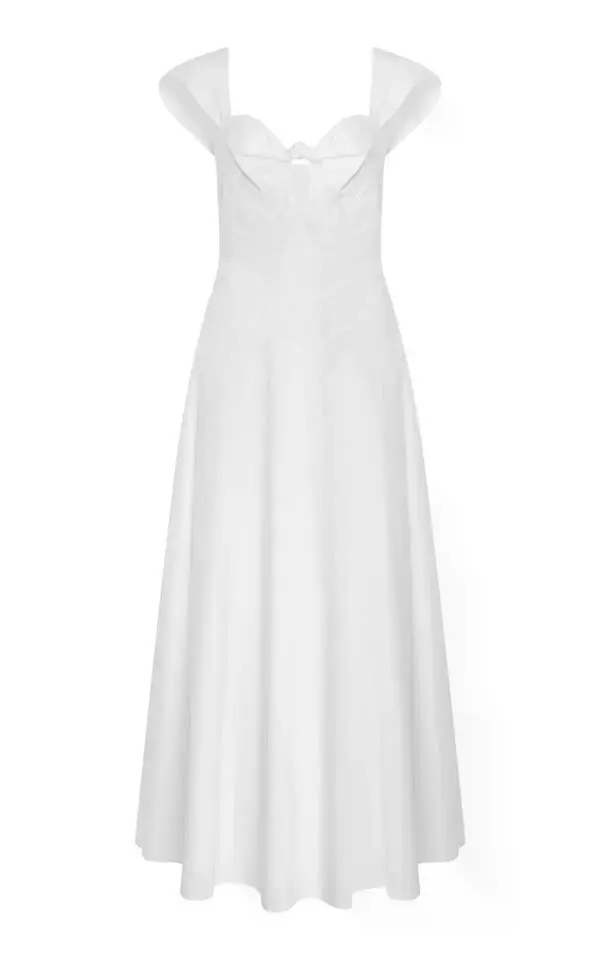 Cult Gaia Magnolia Cotton-blend Maxi Dress - White