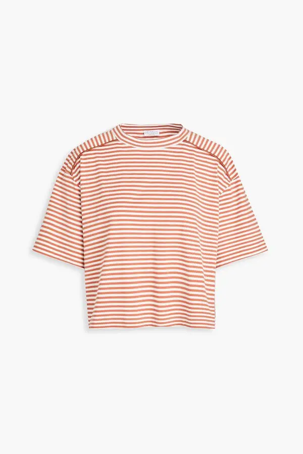 Brunello Cucinelli Striped Cotton-jersey T-shirt