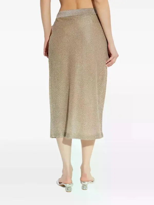 Tory Burch Metallic Midi Skirt