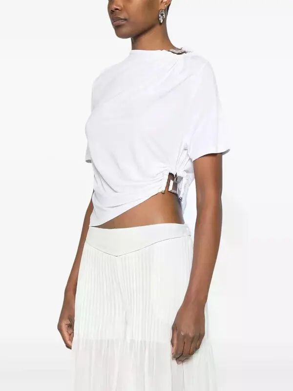 Christopher Esber Quartz-embellished Crop Top