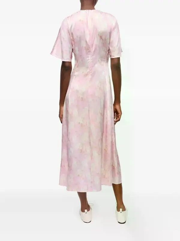 GANNI Printed Maxi Dress - Pink