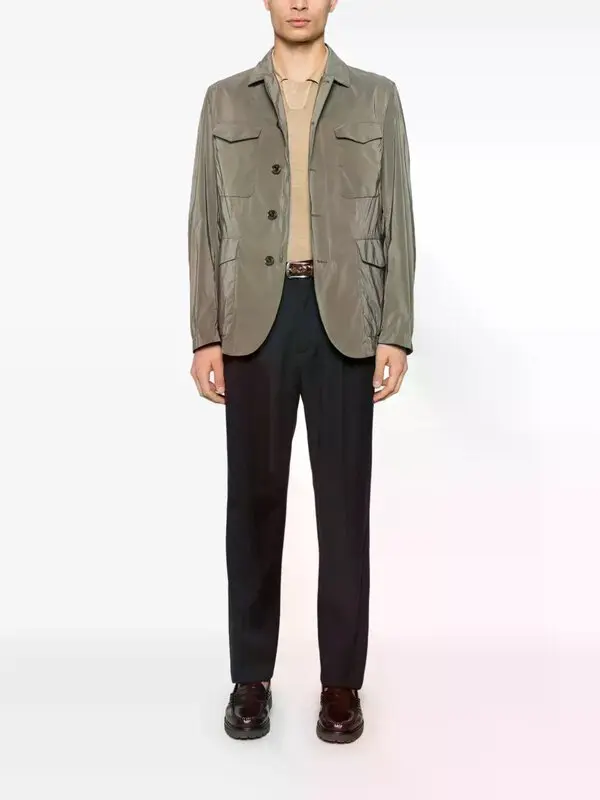 MONTECORE Classic-collar Shirt Jacket - Neutrals