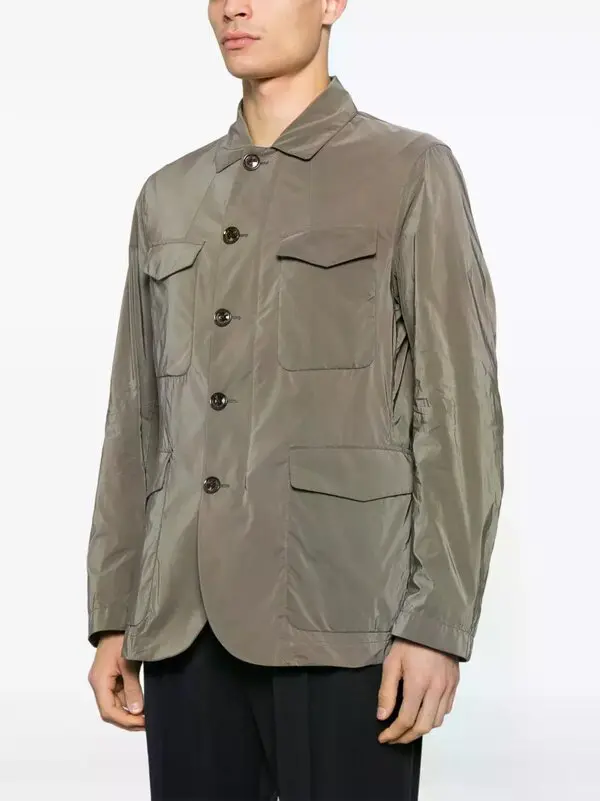 MONTECORE Classic-collar Shirt Jacket - Neutrals