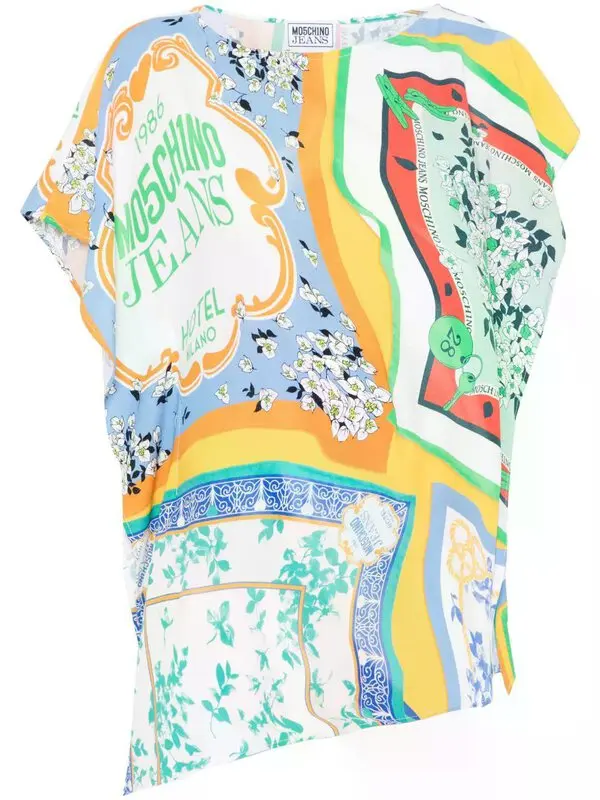 Moschino Mix-print Top - White