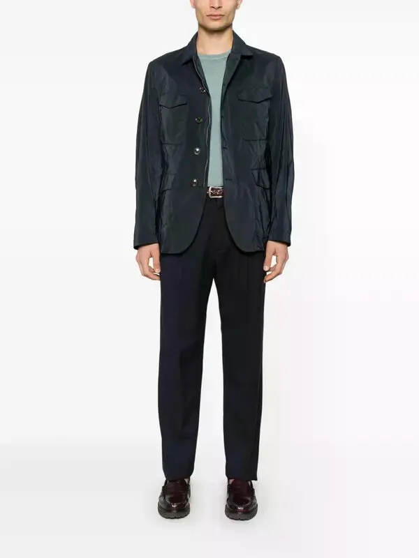 MONTECORE Classic-collar Shirt Jacket - Blue