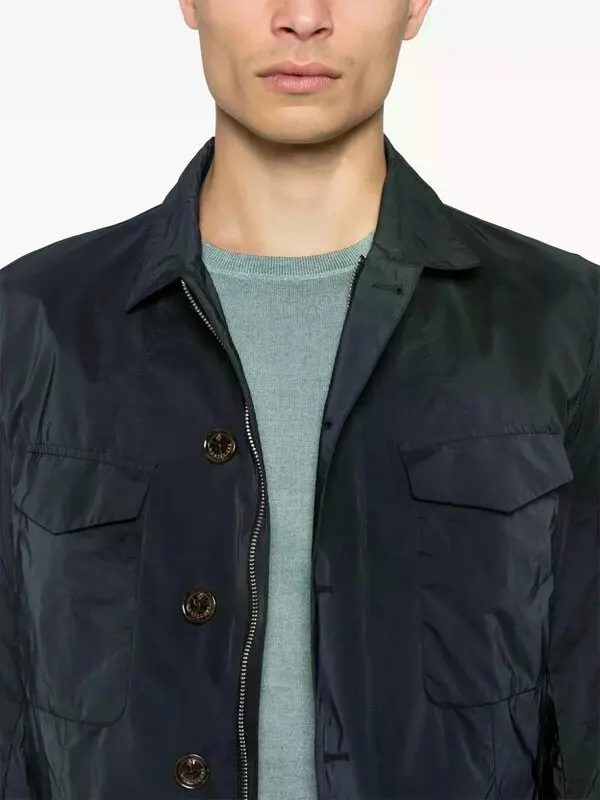 MONTECORE Classic-collar Shirt Jacket - Blue