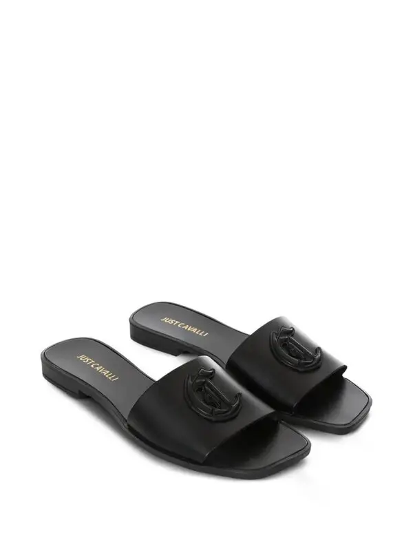Just Cavalli Leather Slippers