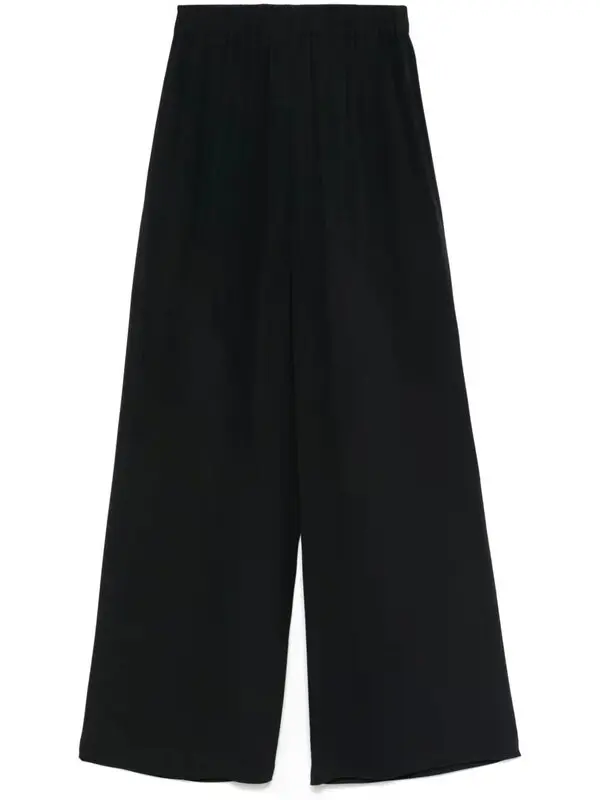 Federica Tosi Crepe De Chine Trousers - Black