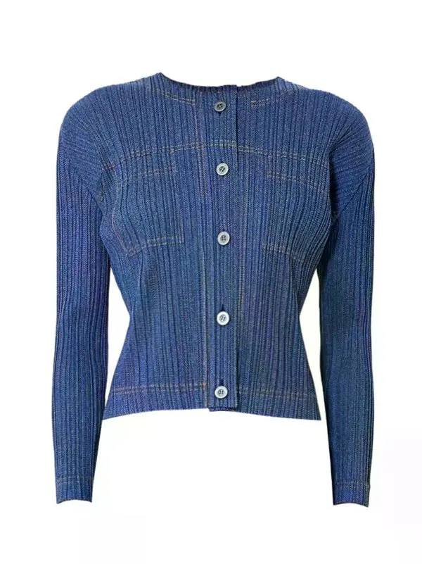Issey Miyake Denim-like Jacket - Blue