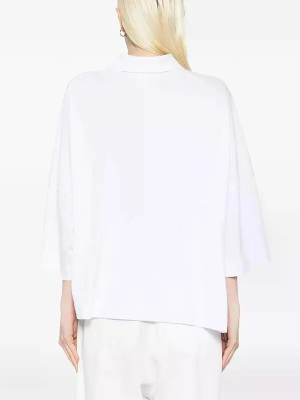Gaze De Lin Gdel Asymmetric Polo Top