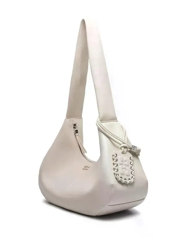 GANNI Logo-debossed Bag - Neutrals