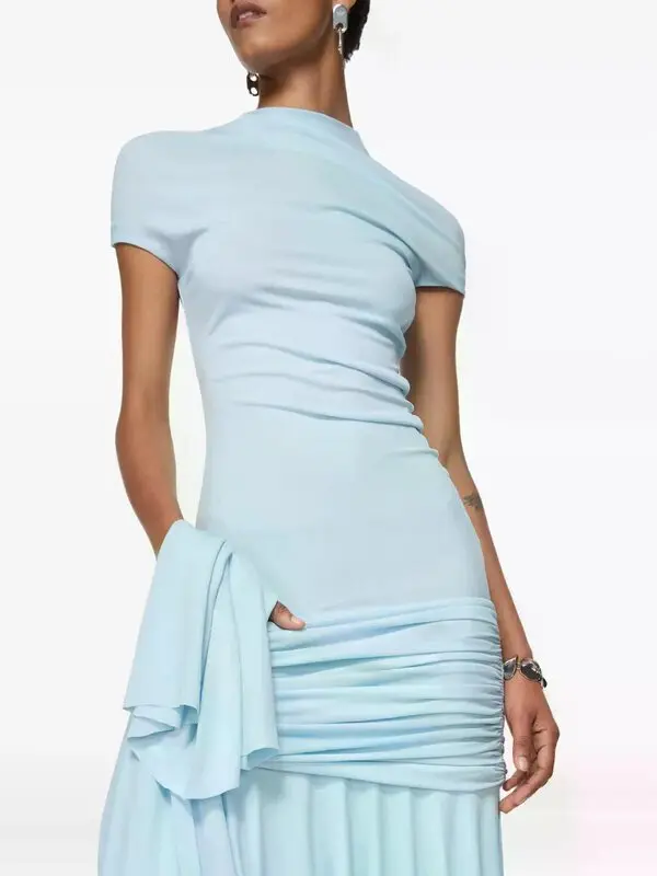 Acne Studios Draped Mock Neck Dress