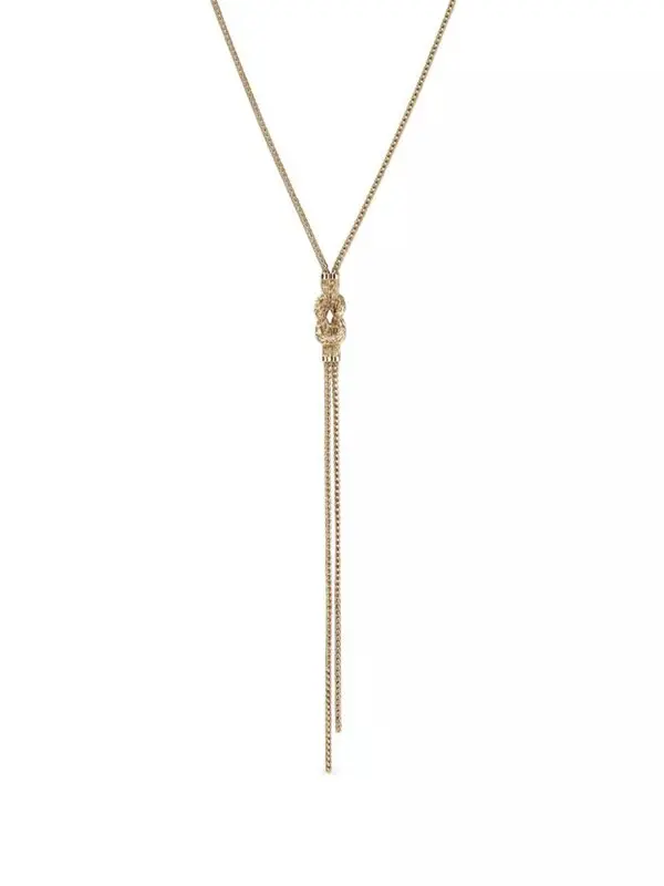 John Hardy 14k Yellow Diamond Love Knot Y Necklace - Gold