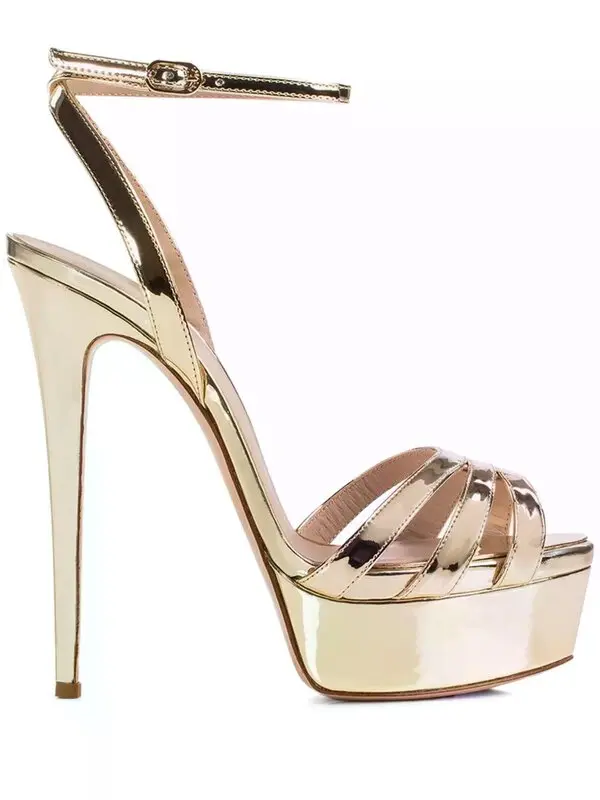 LE SILLA 140mm Lola Sandals - Gold
