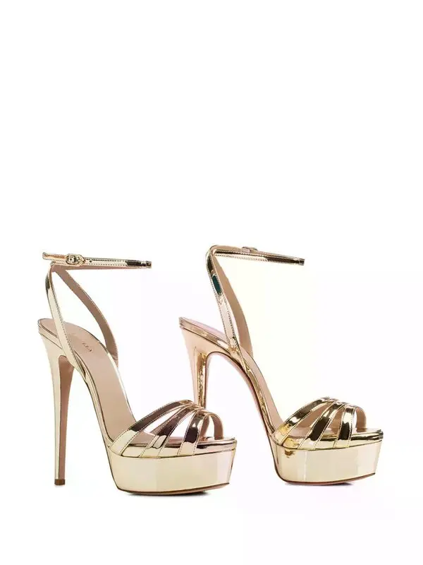 LE SILLA 140mm Lola Sandals - Gold